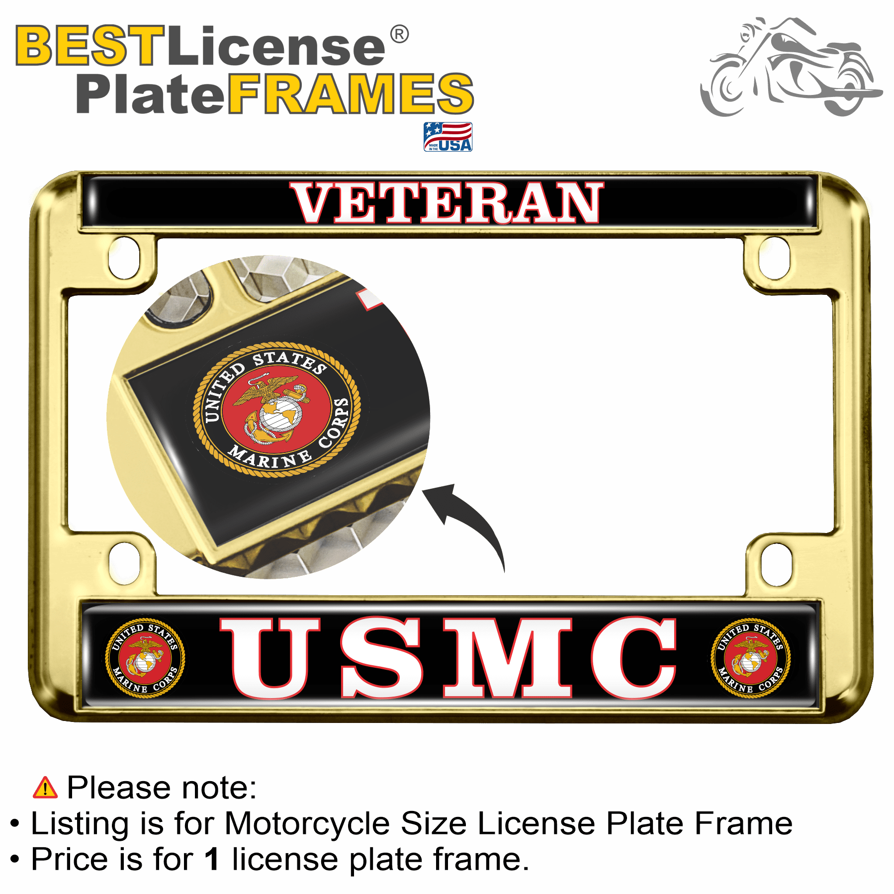 [Officially Licensed USMC Product] - Veteran USMC Design - Motorcycle ...