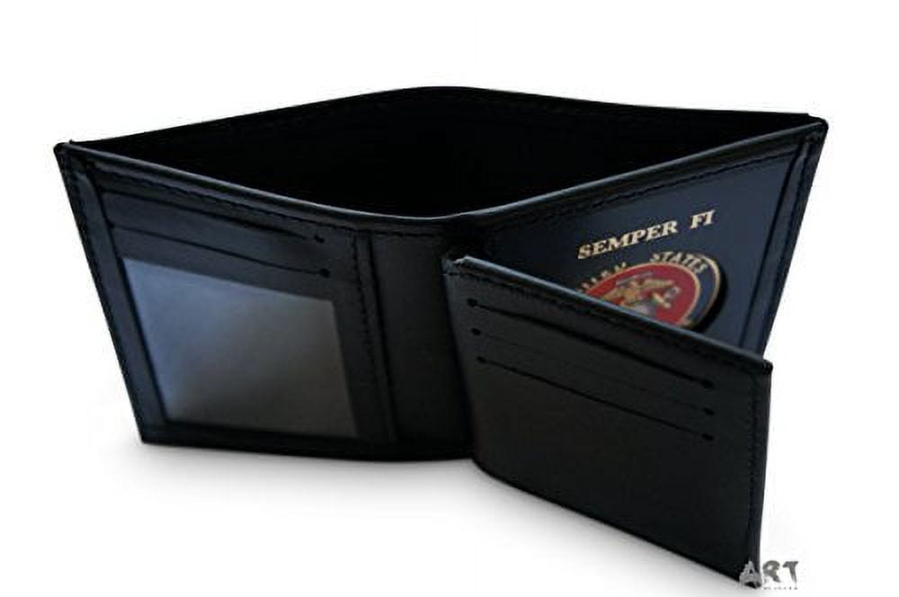 Officially Licensed U.S. Marine Corps, Genuine Hidden Badge Leather ...