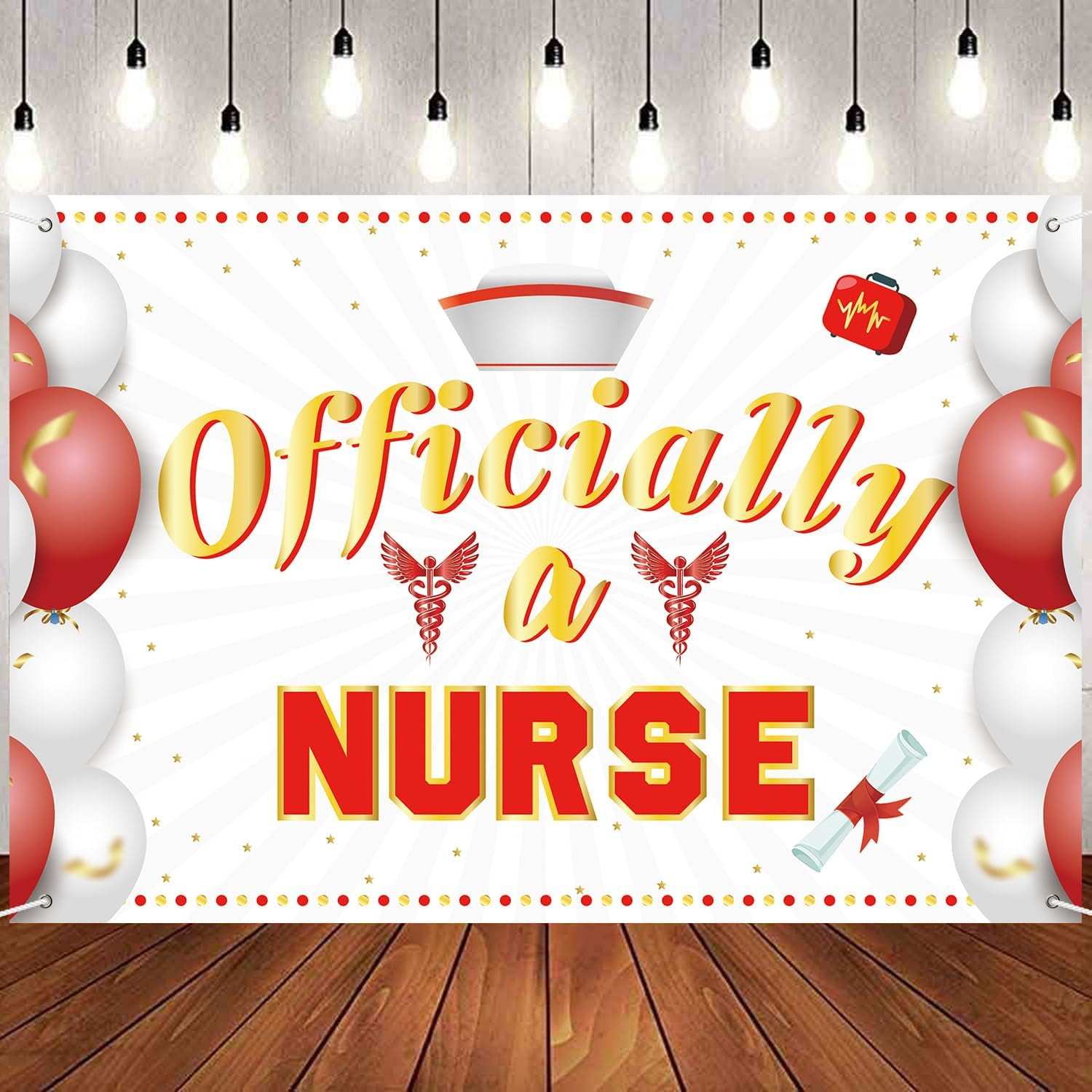 Officially a Nurse Backdrop Banner, RN Nurse Graduation Photography ...