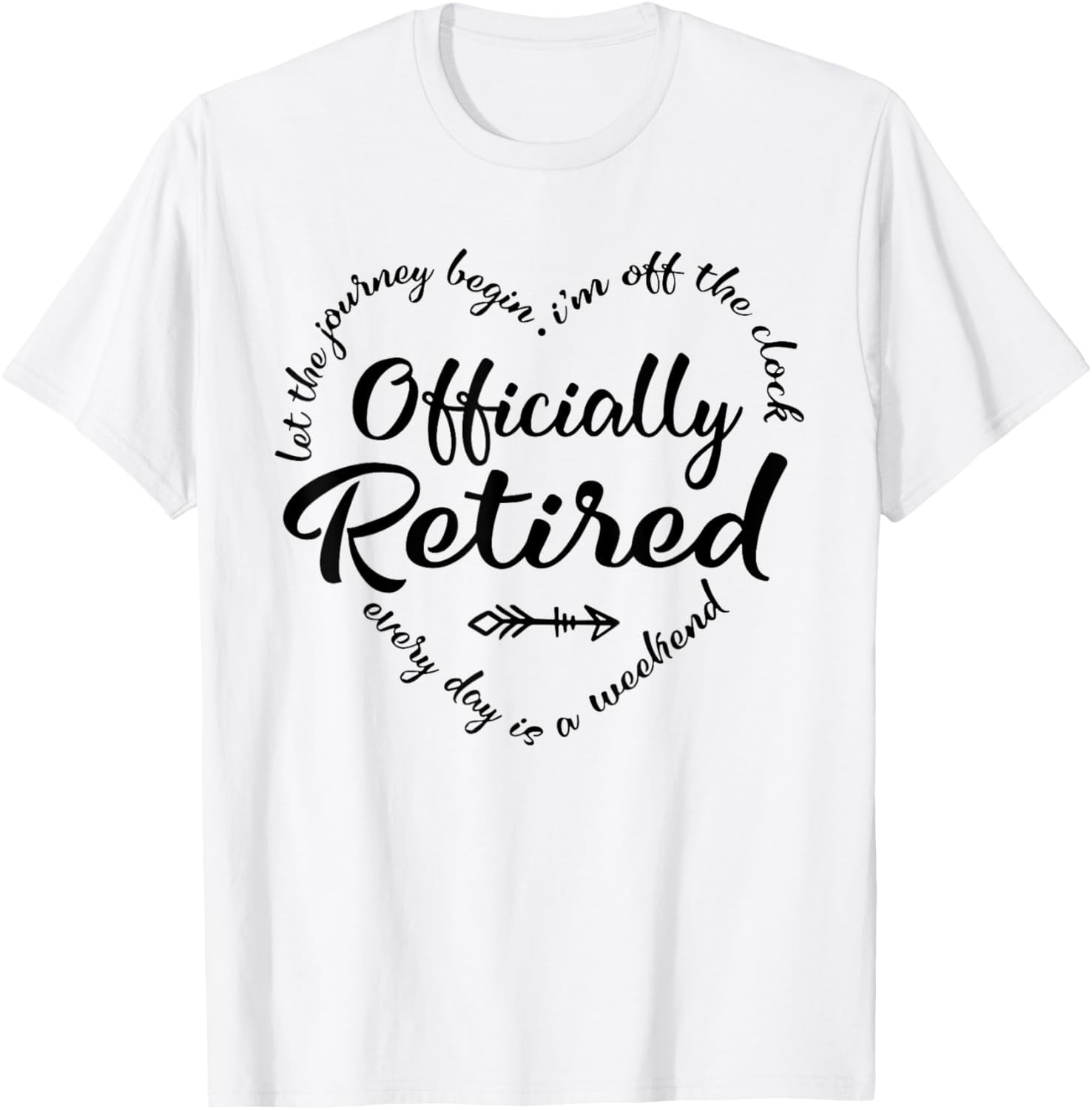 Officially Retired Every Day is a Weekend Retirement Women T-Shirt ...