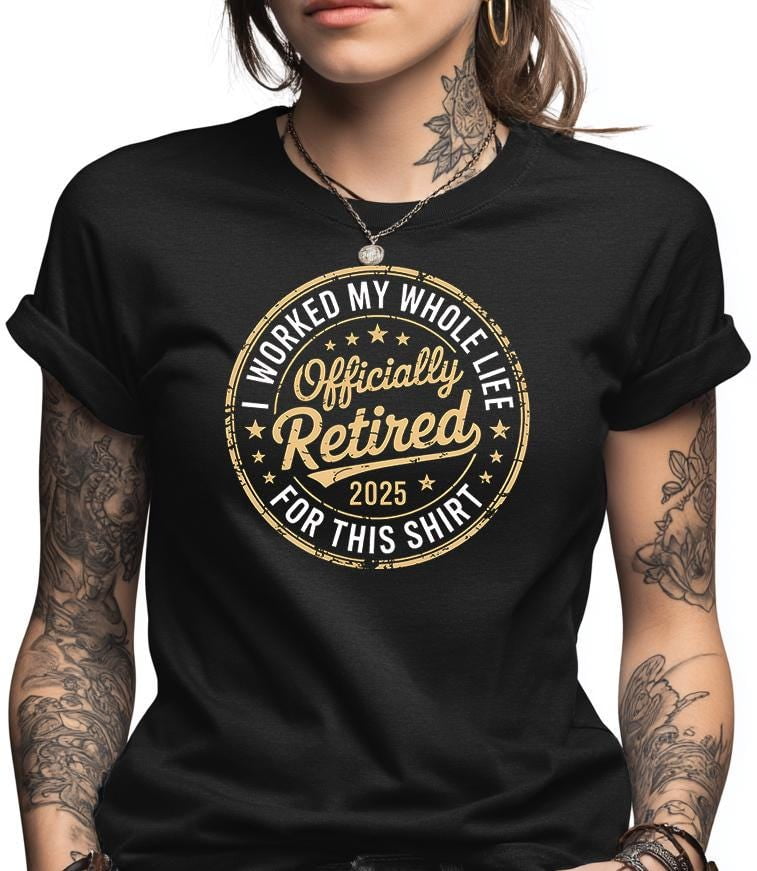 Officially Retired Shirt 2025 Funny Retirement Gift for Men Women ...