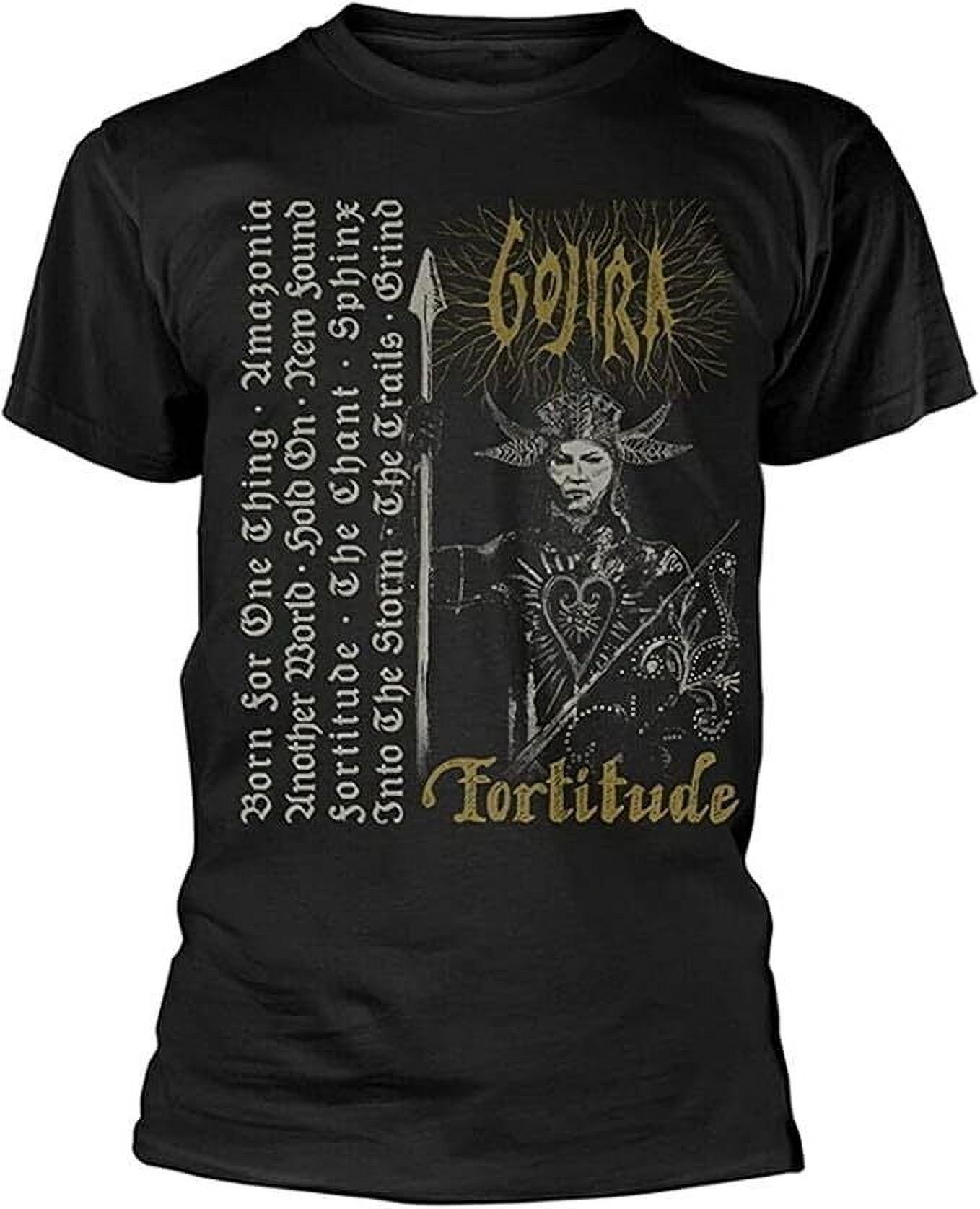 Officially licensed Gojira Fortitude Tracklist Mens Black T Shirt ...