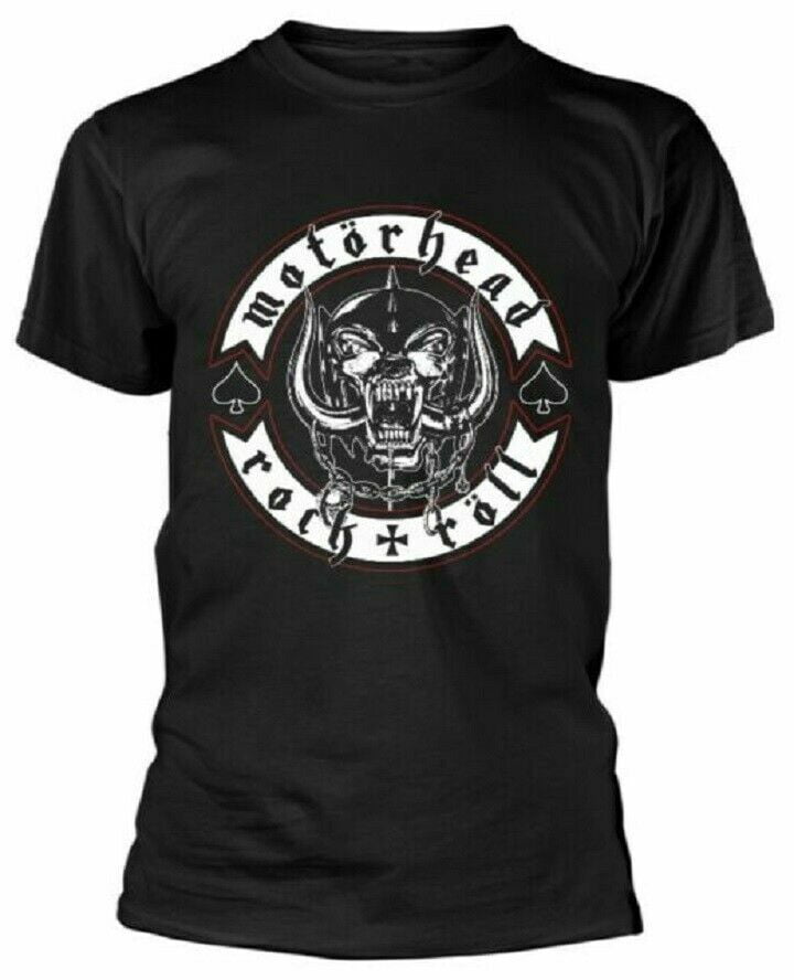 Officially licensed Motorhead Biker Badge Mens Black T Shirt Motorhead Tee - Walmart.com