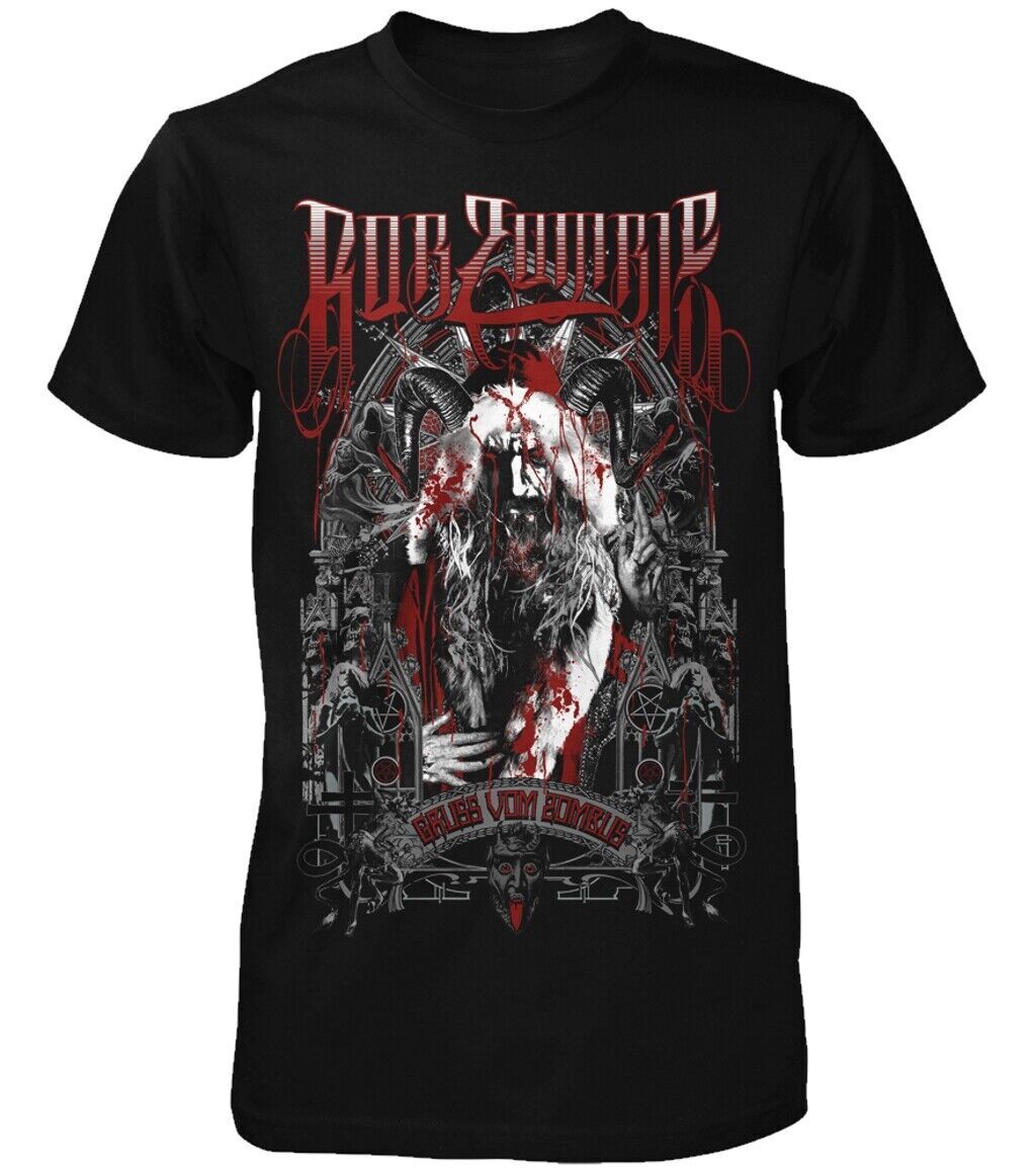 Officially licensed Rob Zombie Krampus Zombie Mens Black T Shirt Rob ...
