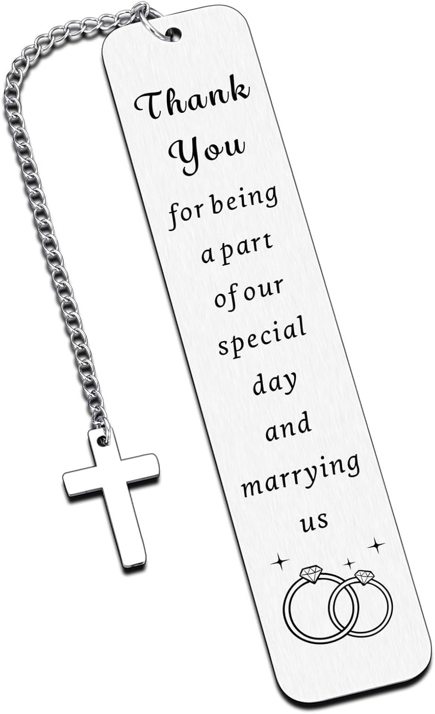 Officiant Gifts for Wedding Day Bookmark Appreciation Gifts for Wedding ...