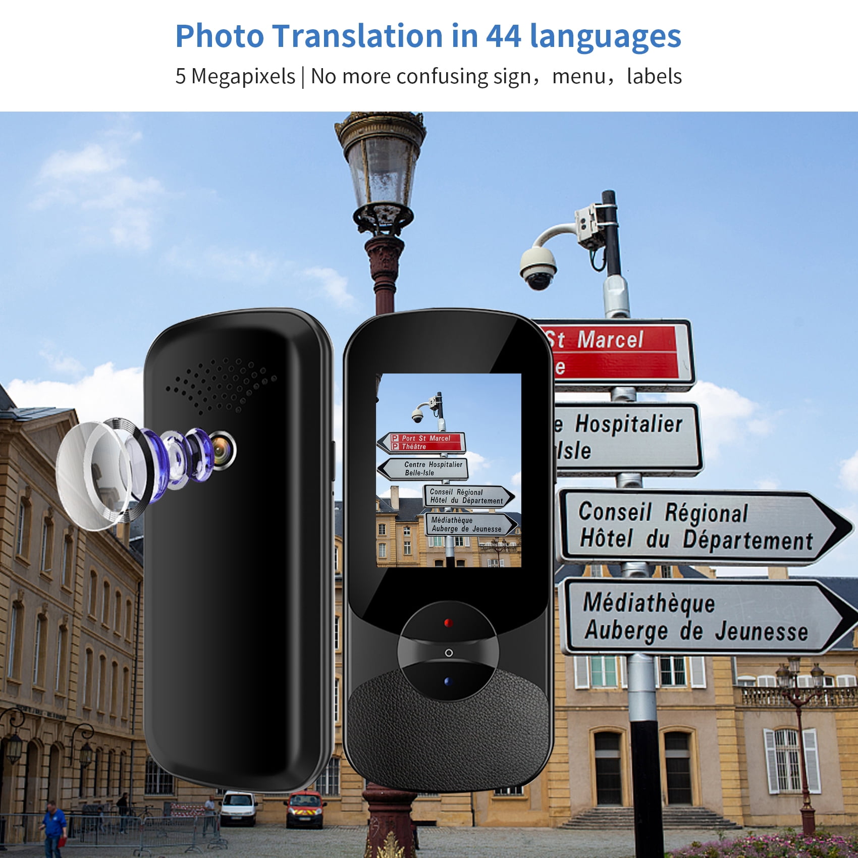 Offline Language Translator Device 2.0,Two-Way Al Real-time Translator ...