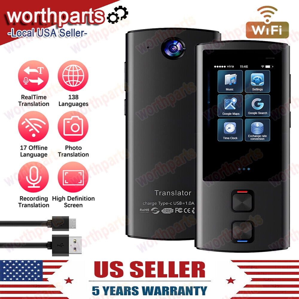 Offline Smart Voice Translator Wifi Translation Bluetooth-Support 138 Language - Walmart.com