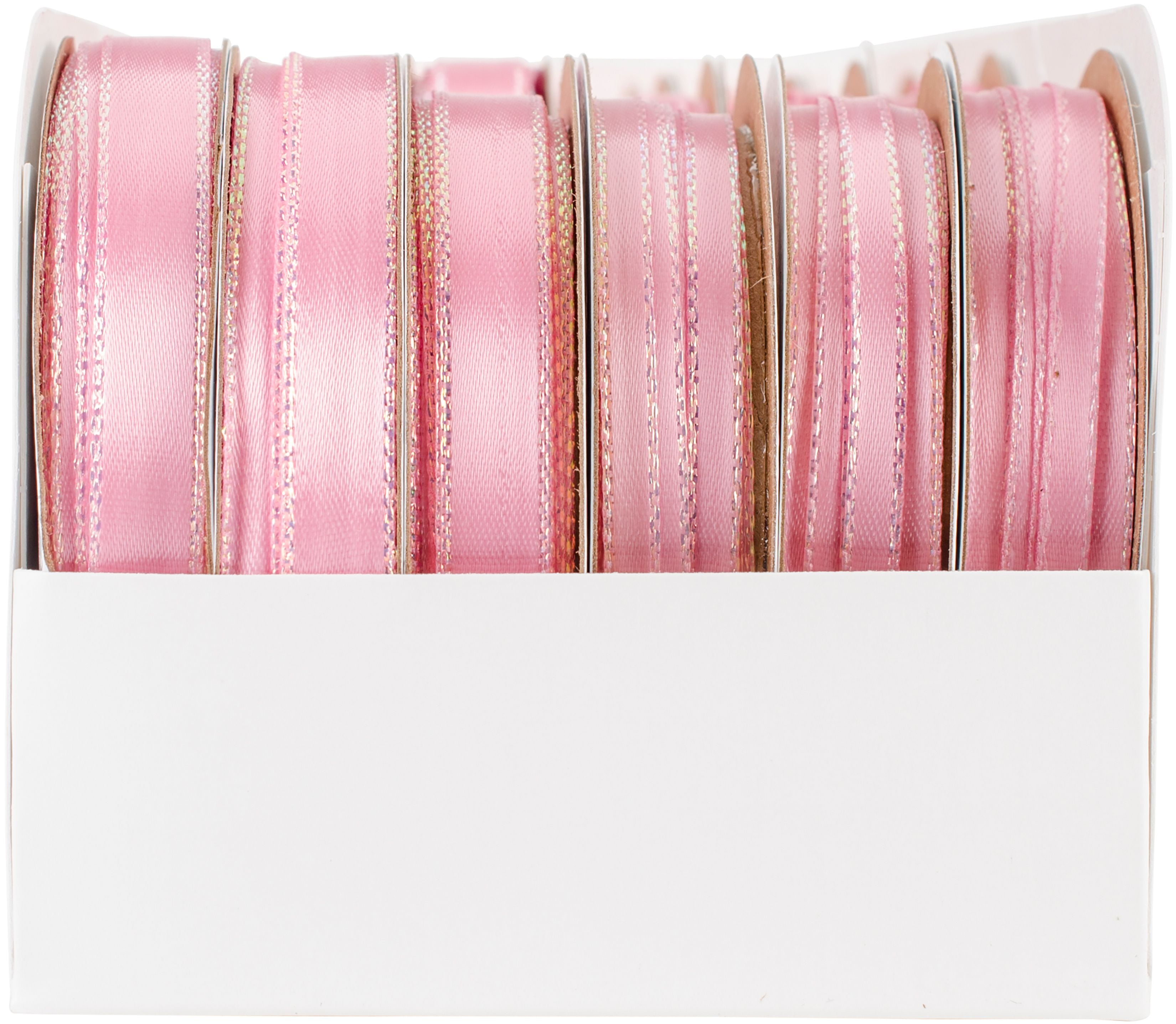 Offray 1/8" Light Pink Opalescence Boxed Ribbon Assortment, 24-Count ...