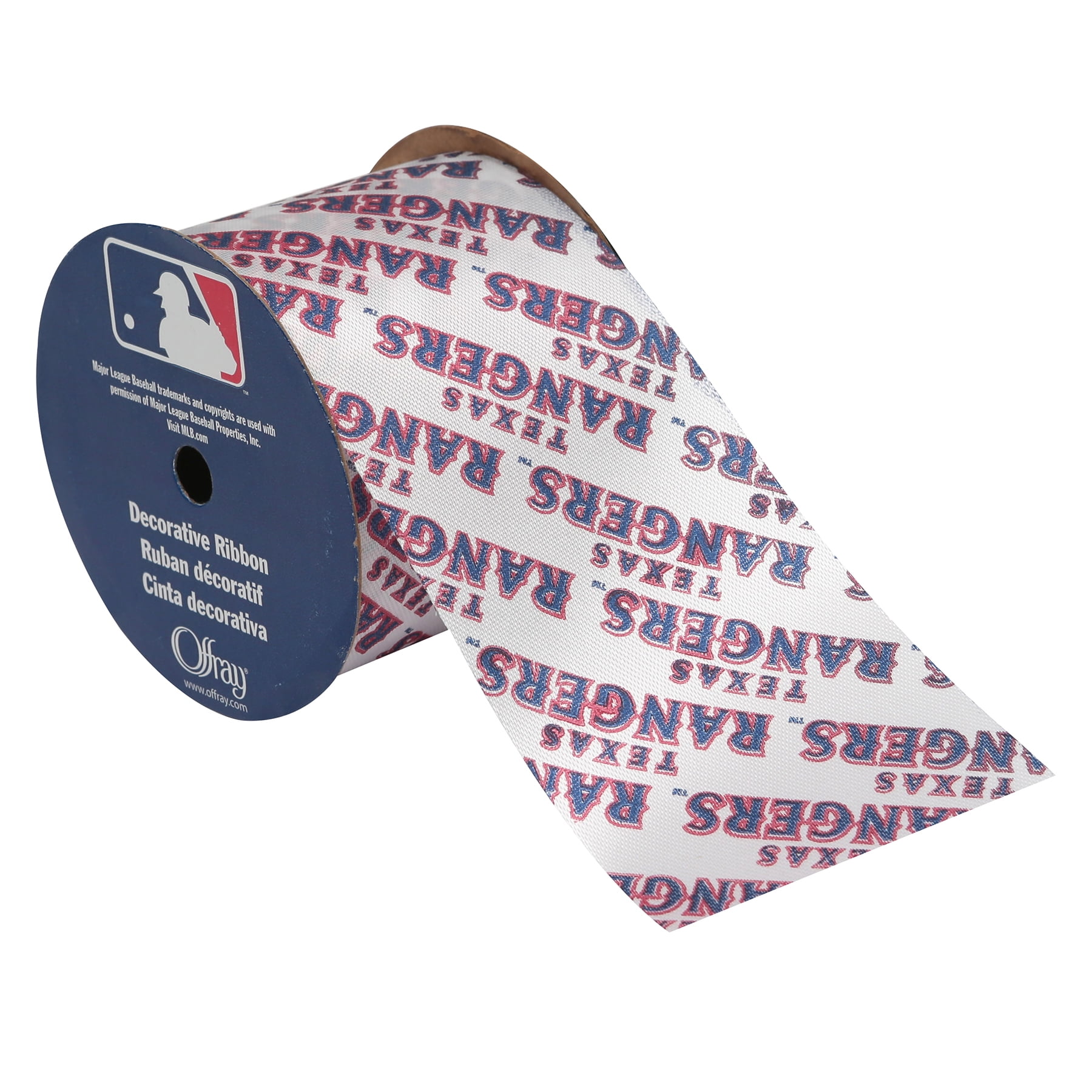 Offray 2.5"x9 Yd MLB Texas Rangers Ribbon - Walmart.com