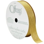 "Offray Ribbon, 5/8"" x 12' Galena Metallic Polyester Ribbon for Crafts ...