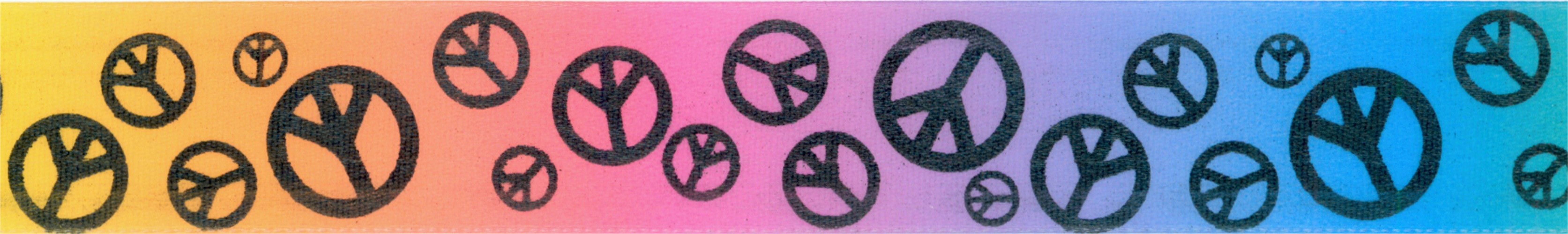 Offray 7/8" Rainbow Peace Signs Ribbon, 9 Ft. - Walmart.com