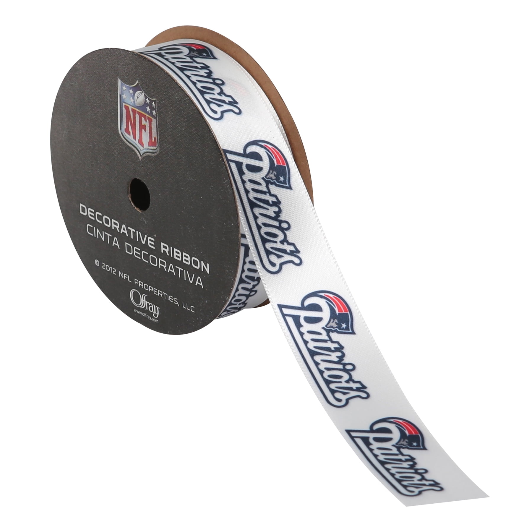 Offray 7/8"x9' NFL New England Ribbon - Walmart.com