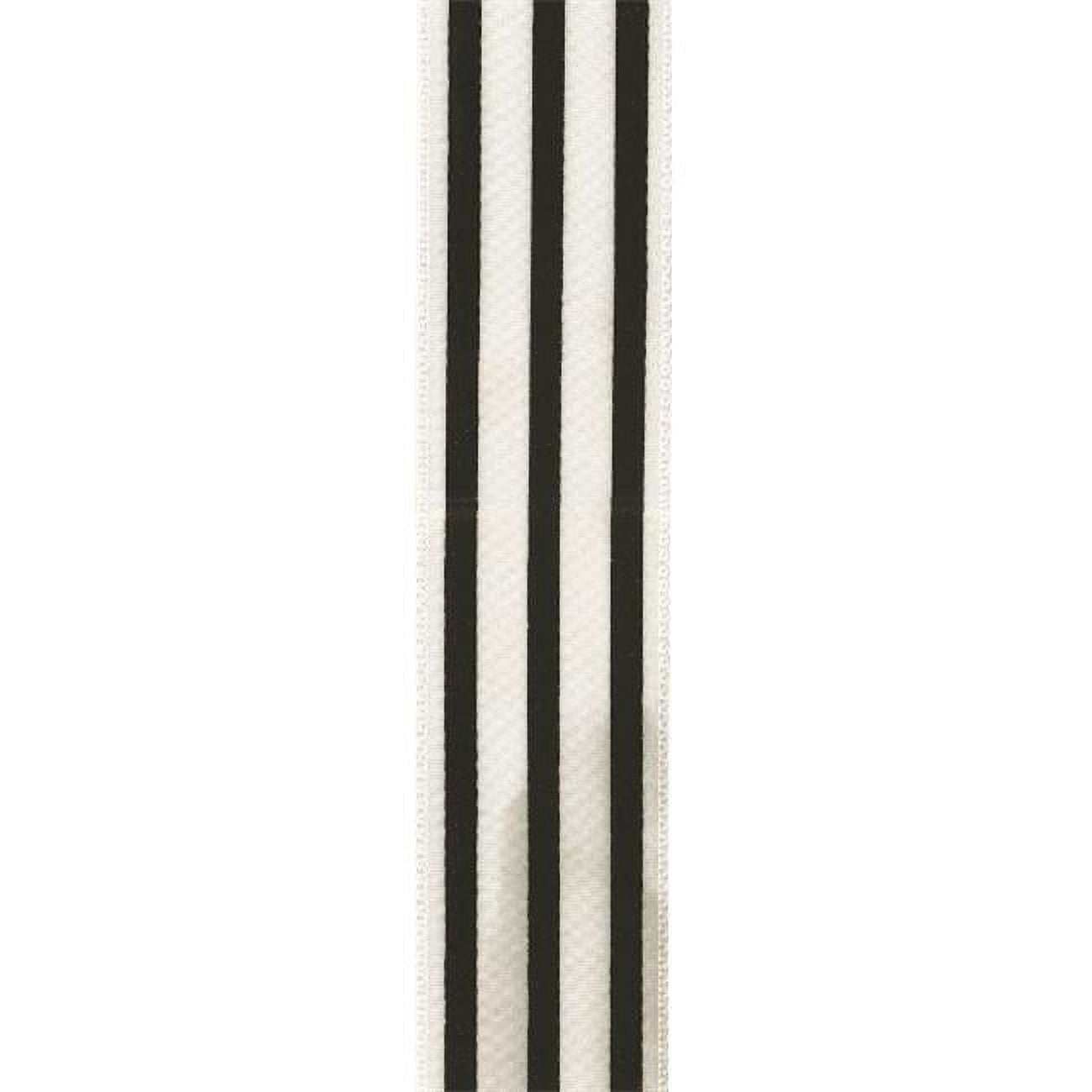 Offray 931507 2. 5 inch V-Stripe Ribbon - 25 Yards, Black - No. 40 ...
