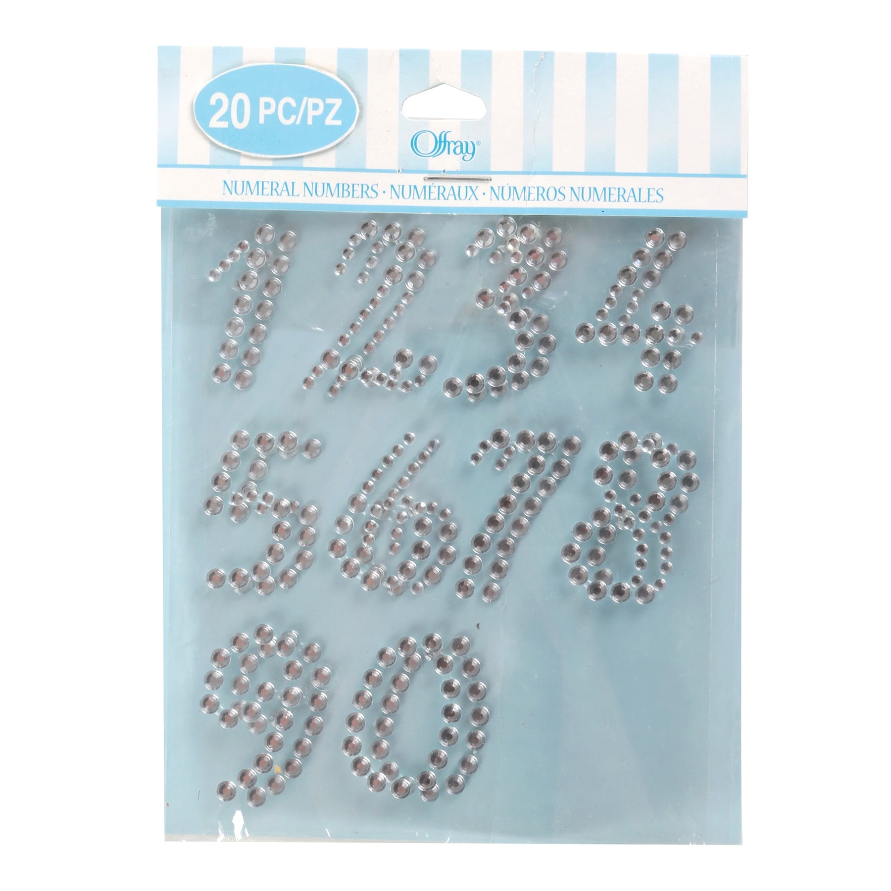 Offray Adhesive Rhinestone Silver Numbers are great additions to self ...