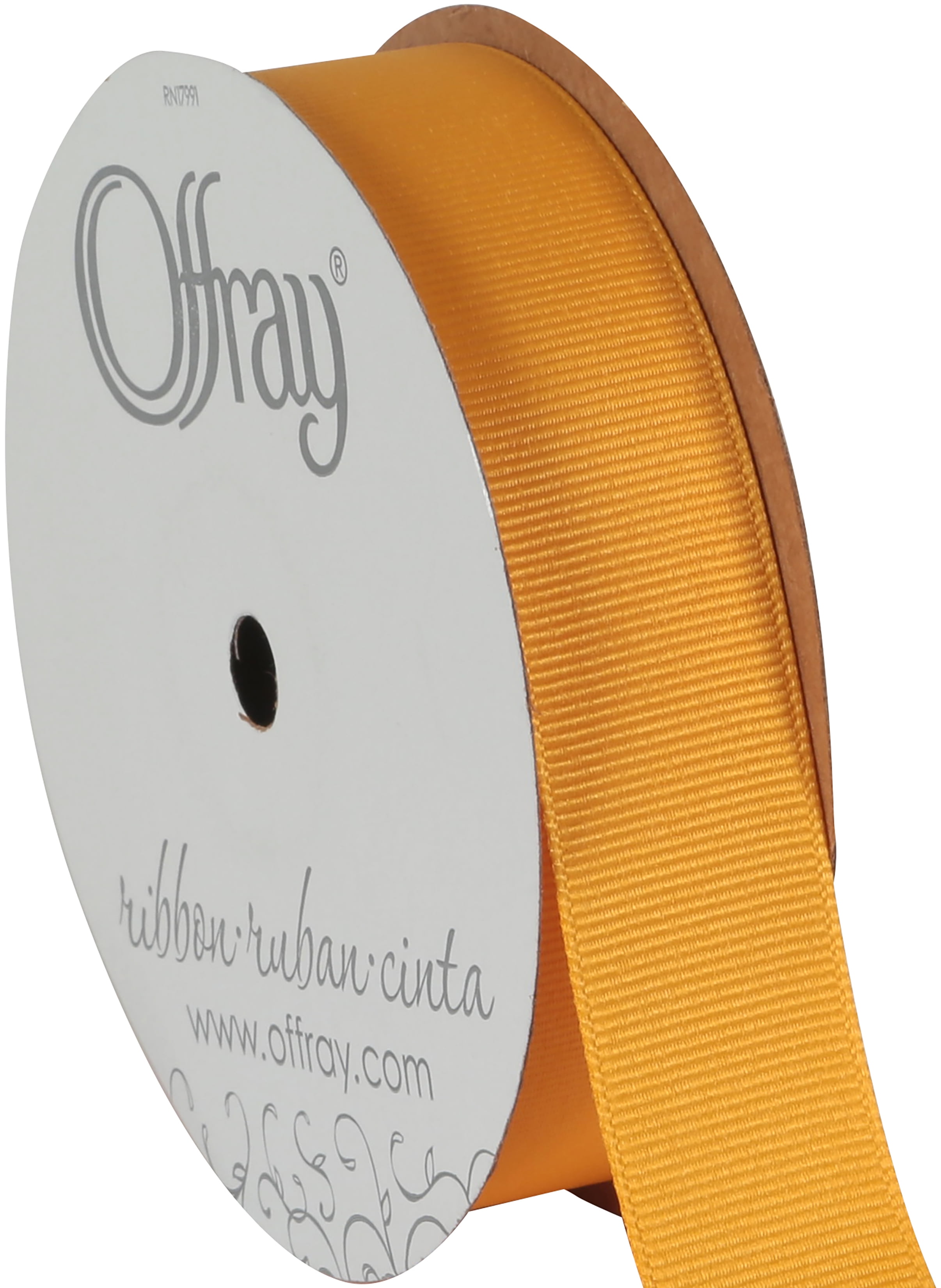 Offray Grosgrain Ribbon 7/8"X20yd-Yellow Gold - Walmart.com