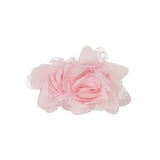 Offray Light Pink 4 1/2" Handmade Chiffon Flower With Lace Applique, 1 ...