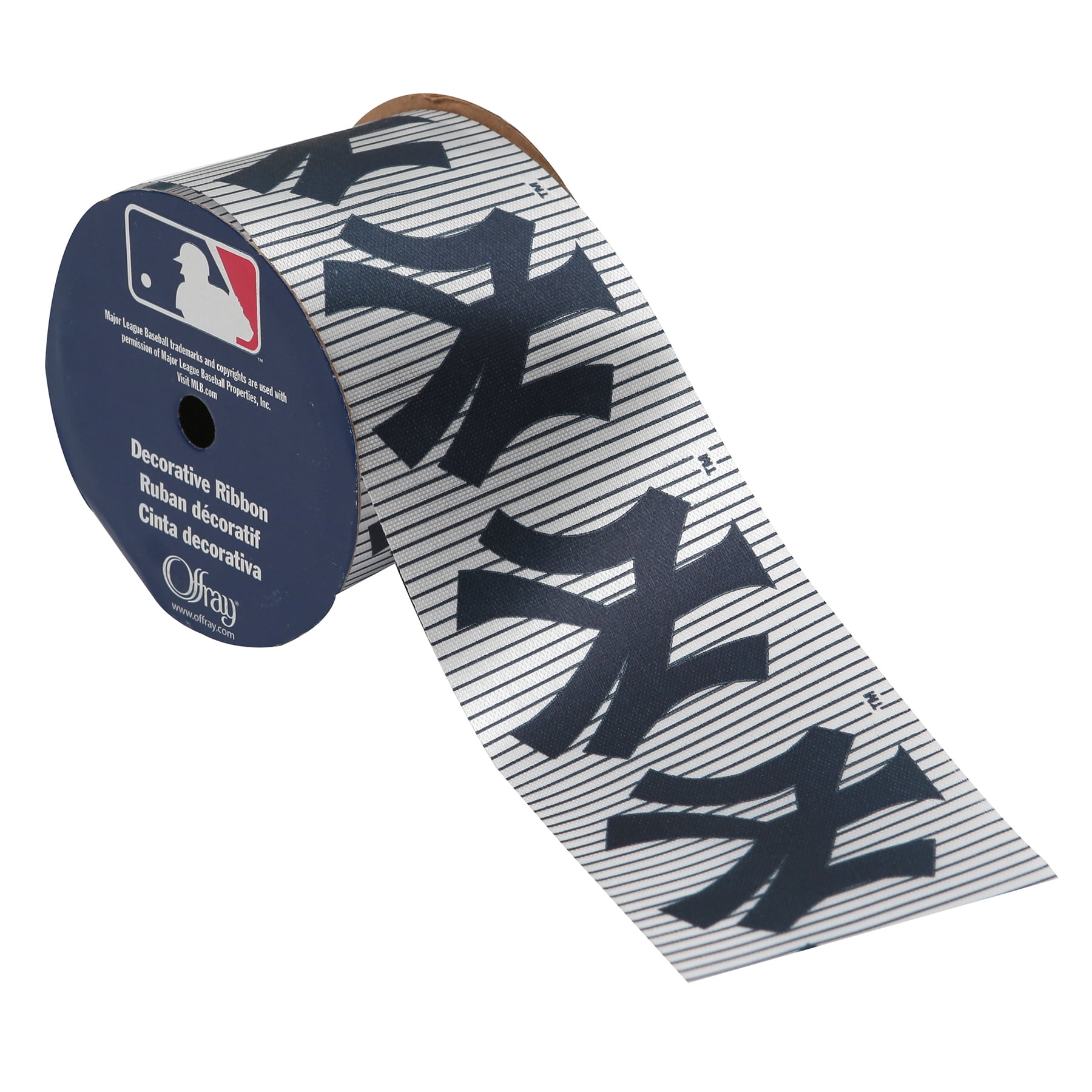 Offray MLB 2.5"x9' New York Yankees Ribbon - Walmart.com