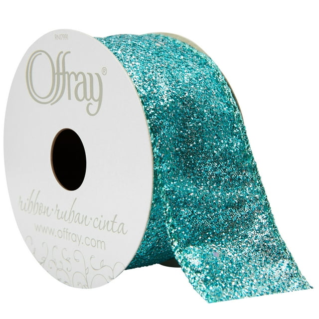 Find Your Perfect Offray Ribbon, Aqua Blue 1 1/2 inch Wired Edge ...