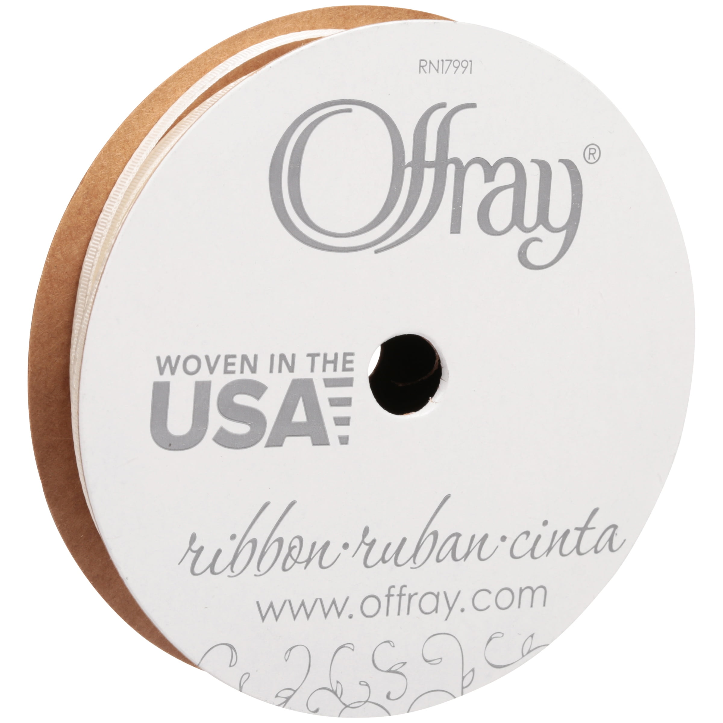 Offray Ribbon Beige Polyester Ribbon, 3.25" x 0.25" - Walmart.com