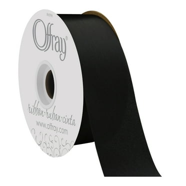 Offray Ribbon, White 1 1/2 inch Cutout Satin Ribbon for Sewing, Crafts ...