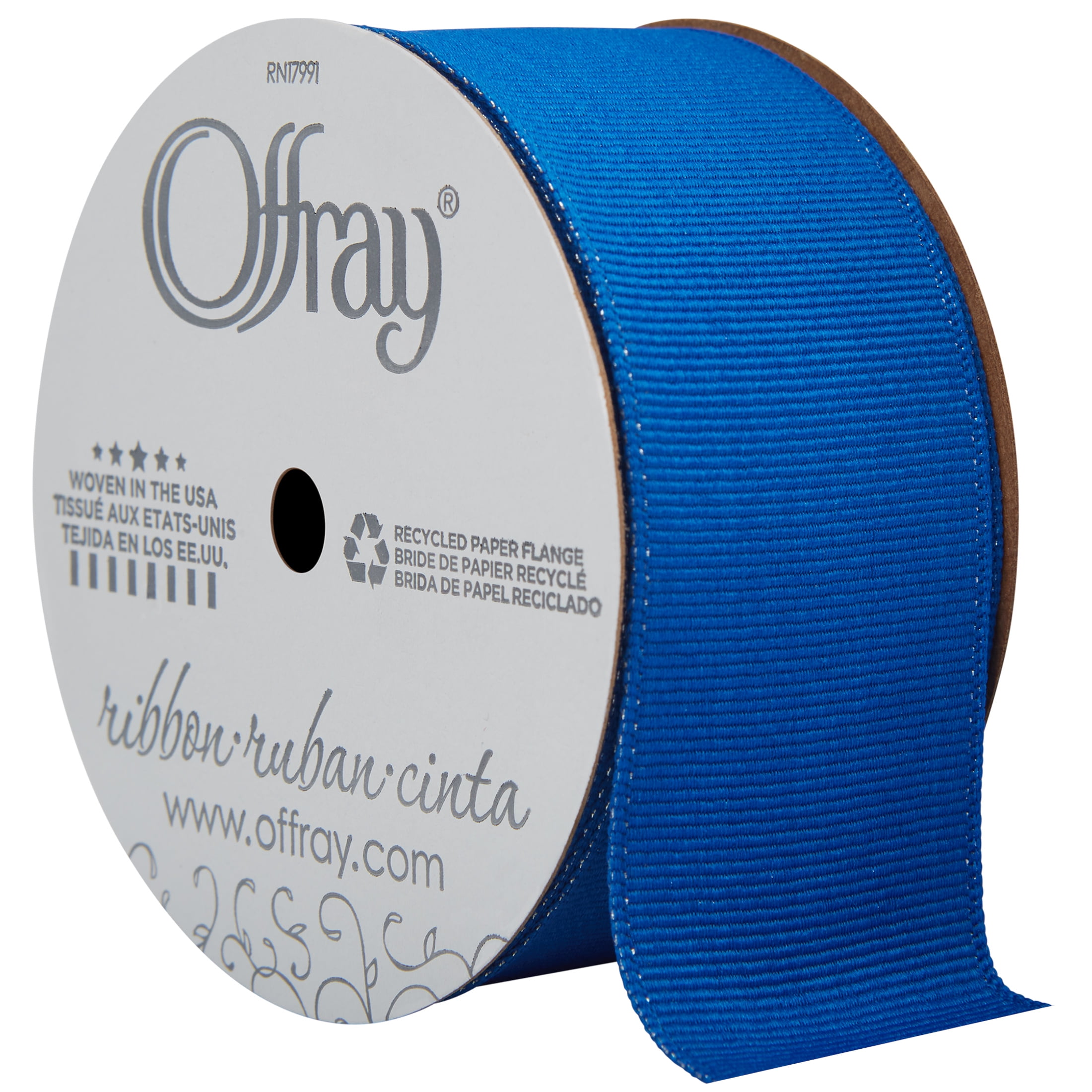 Offray Ribbon, Blue 1 1/2 inch Grosgrain Ribbon, 9 feet - Walmart.com
