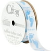 Offray Ribbon, Powder Blue 5/8 inch Woven Ribbon, 9 feet - Walmart.com