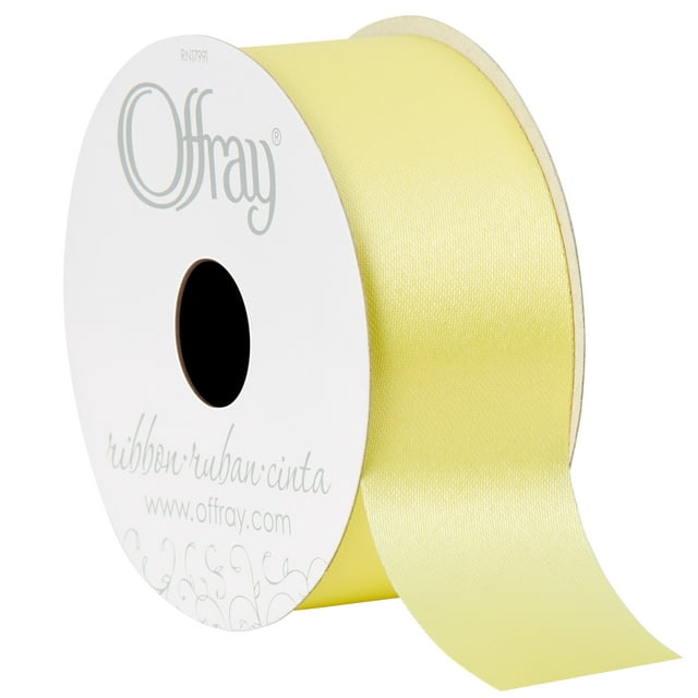 Offray Ribbon, Maize Yellow 1 1/2 inch Acetate Polyester Outdoor Ribbon ...