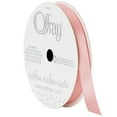 Offray Ribbon, Pink 3/8 inch Single Face Satin Polyester Ribbon, 18 ...