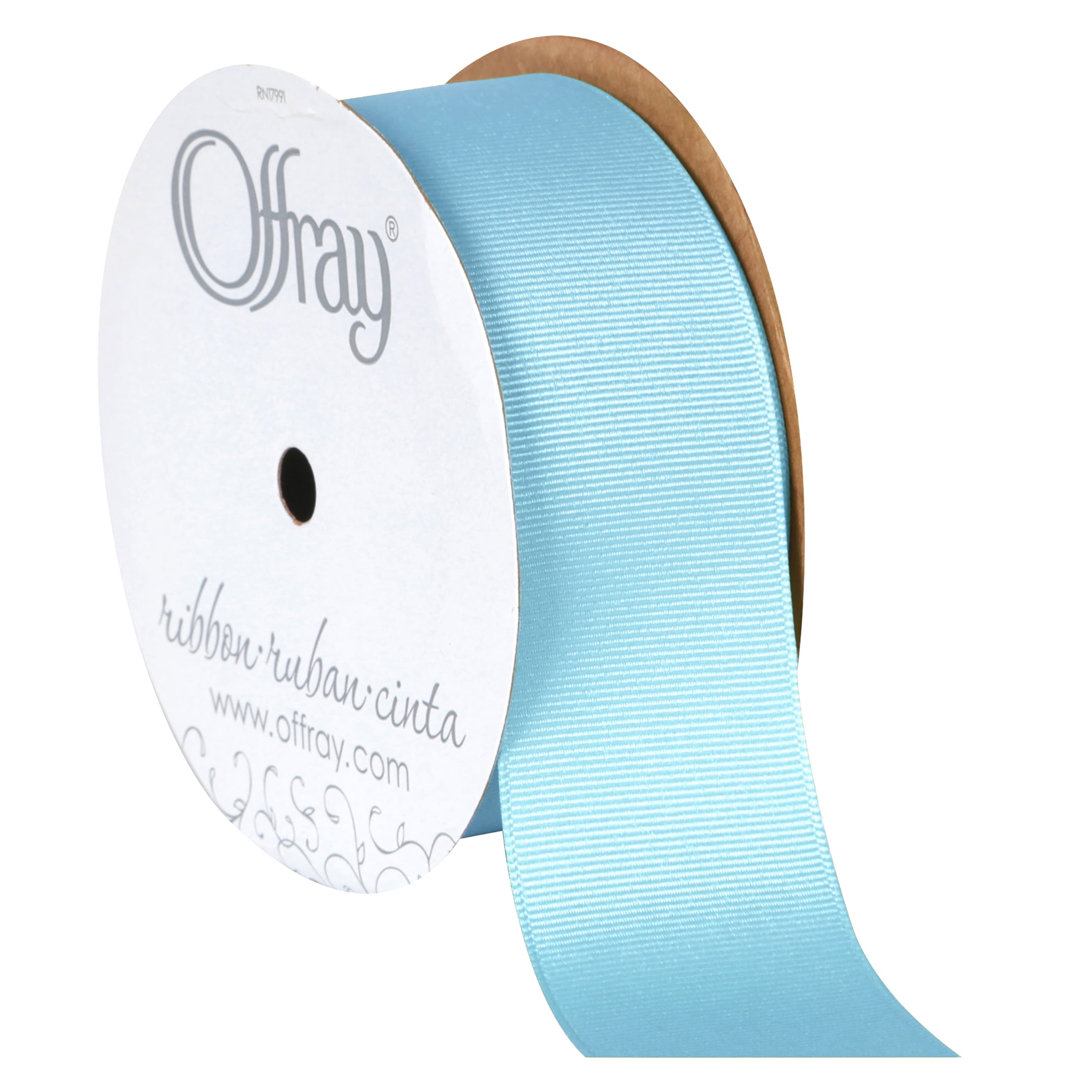 Offray Ribbon, Powder Blue 1 1/2 inch Grosgrain Polyester Ribbon, 12 ...