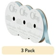 (3 pack) Offray Ribbon, Powder Blue 3/8 inch Single Face Satin ...