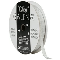 Offray Ribbon, Opal 1/4 inch Galena, Metallic Ribbon, 5 yards - Walmart.com