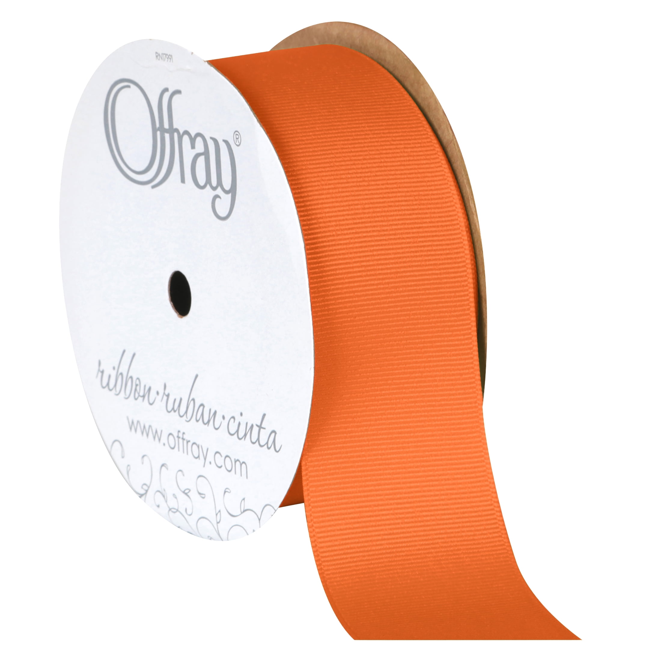 Offray Ribbon Torrid Orange 1 1/2 inch Grosgrain Polyester Ribbon 12 ...
