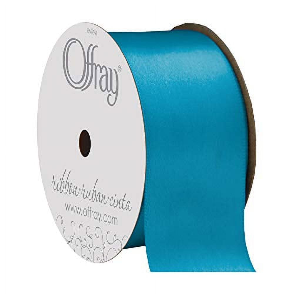 Offray Single Face Satin Ribbon 1-1/2"X12'-Turquoise - Walmart.com
