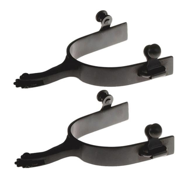 Offset Black Steel Side Rowel Spurs - Walmart.com