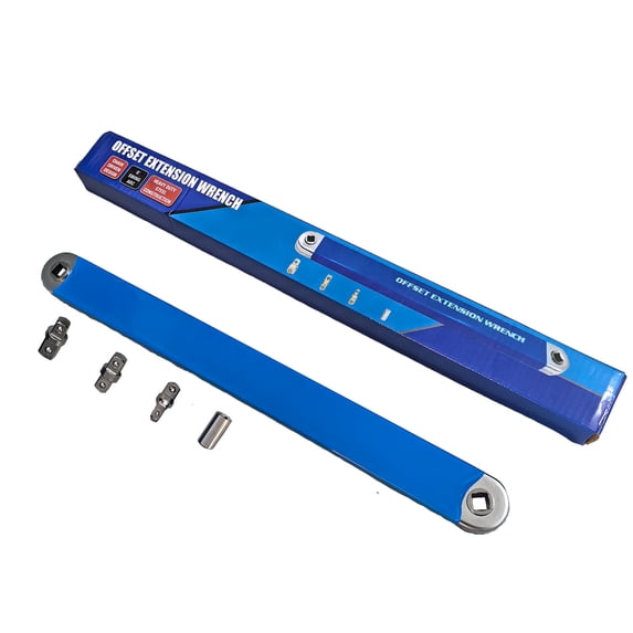 Offset Extension Wrench Set with 3 Drive Adapters for Tight Spaces ...