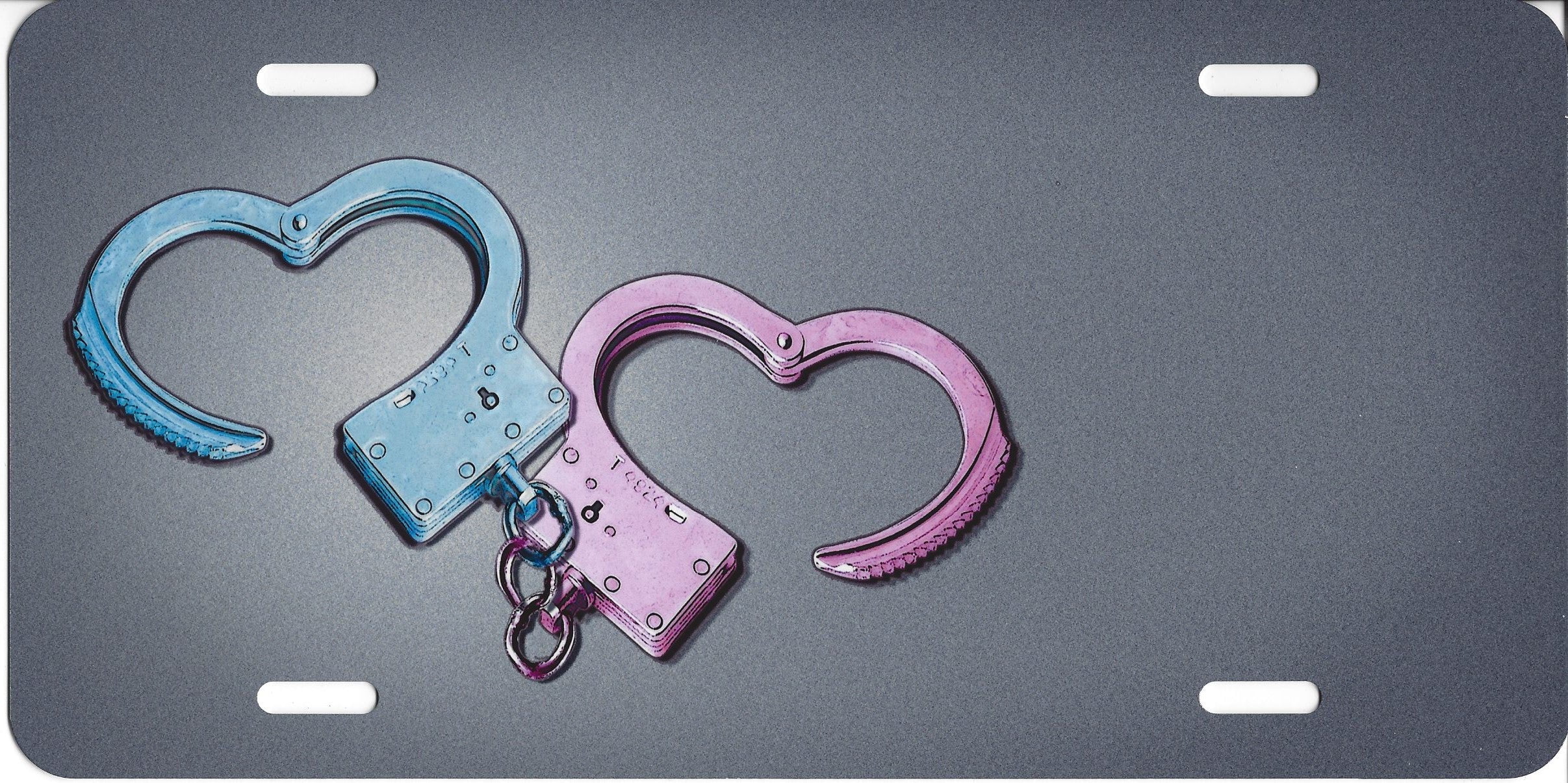 Offset His And Hers Handcuffs License Plate Free Names on this Plate ...