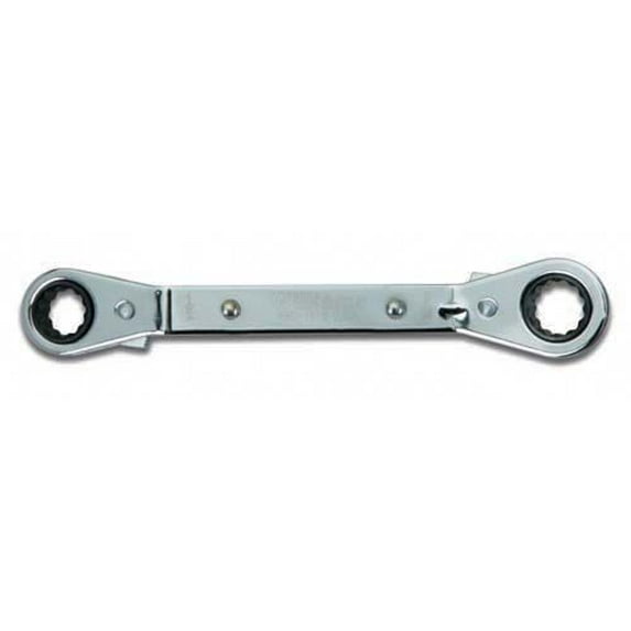 5/8" x 3/4" Double Head 25° Offset Handle Reversible Ratcheting Box End ...
