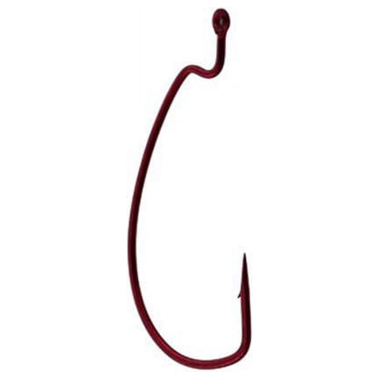Offset Shank Worm Ewg Red Freshwater Fishing Hook, Size 4-0 - Pack of ...