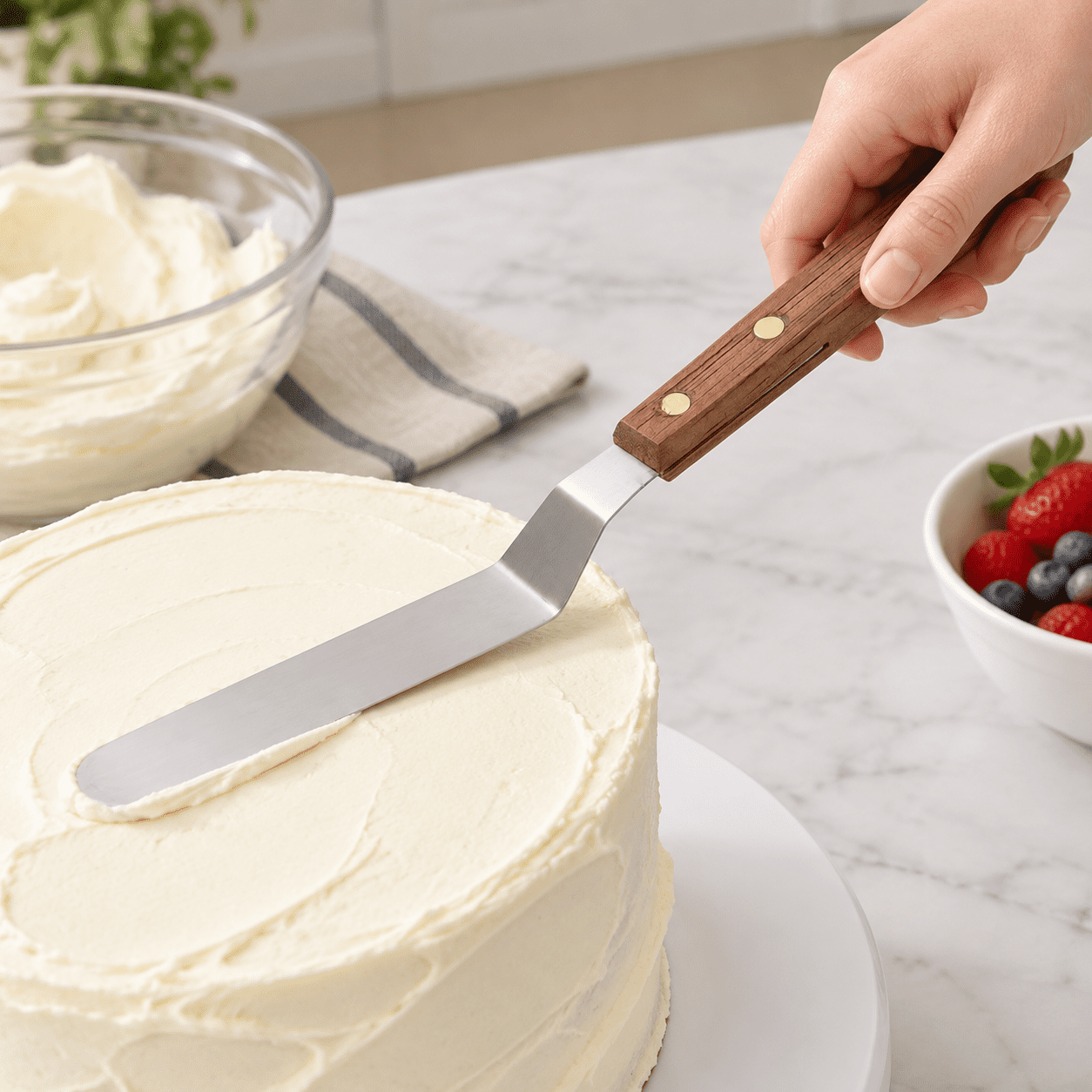 Offset Spatula with 4.5-Inch Stainless Steel Blade, Wood Handle, 4.5 ...
