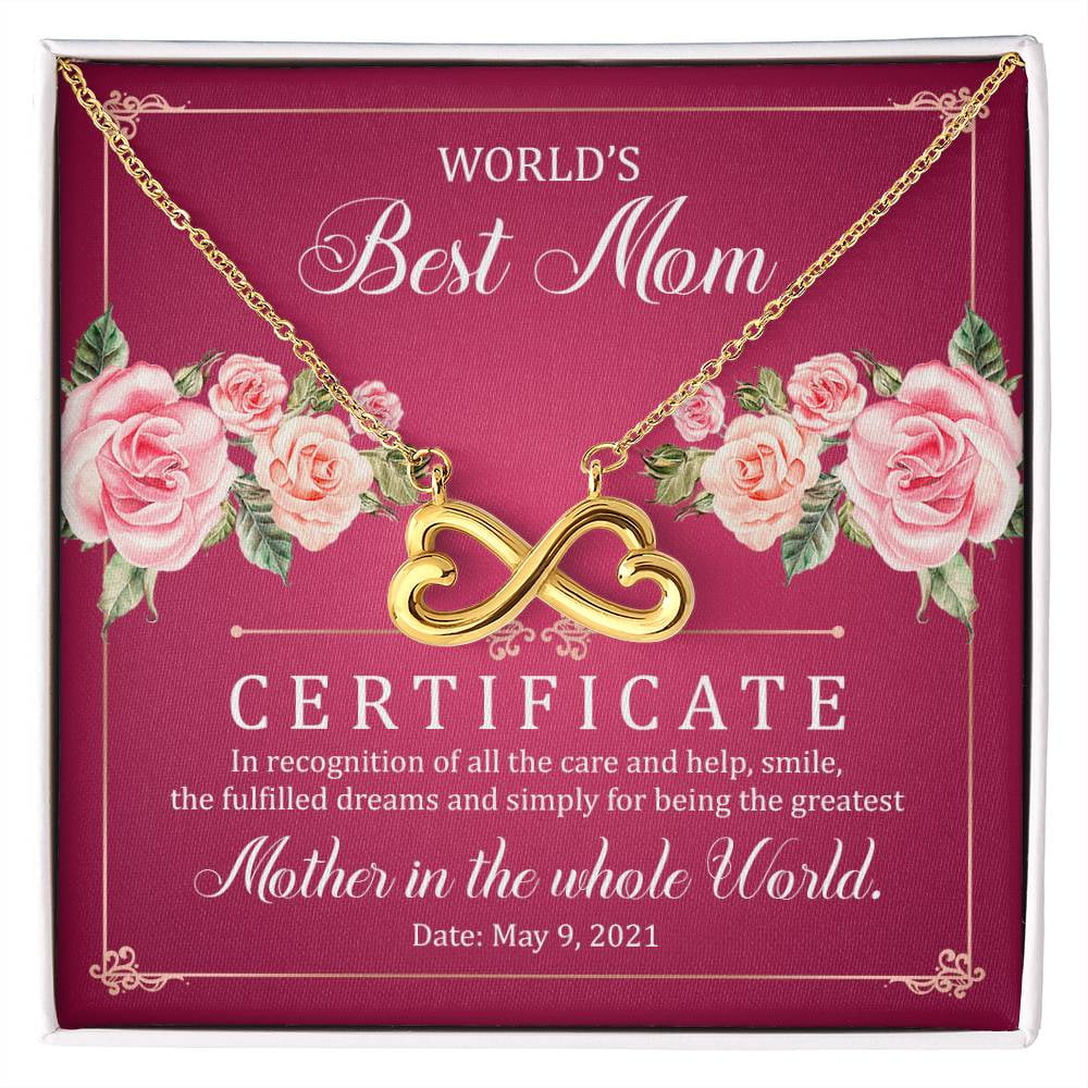 Oficially certify your Mom is World's Best Mom - Certificate Necklace ...