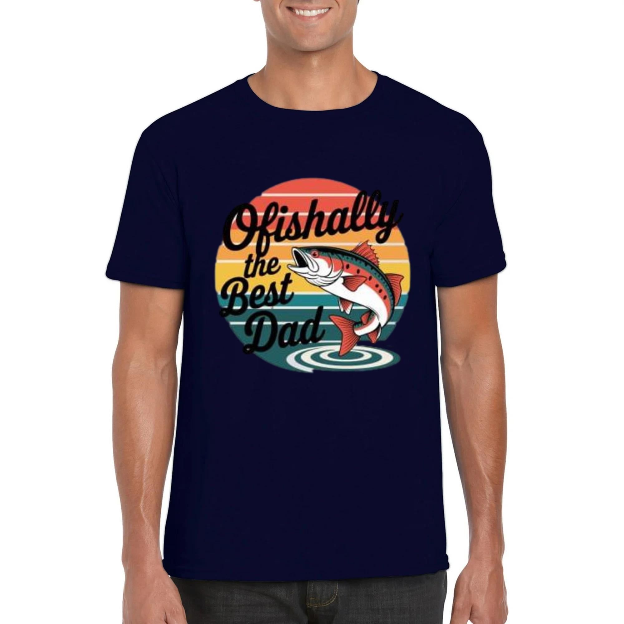 Ofishally The Best Dad Retro Funny Fishing Dad Father's Day Gift T ...