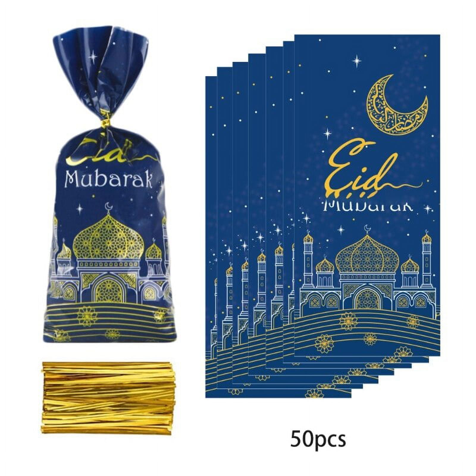 Ofocase 50pcs Eid Mubarak Party Treat Bags, Eid Al Fitr Party Candies ...