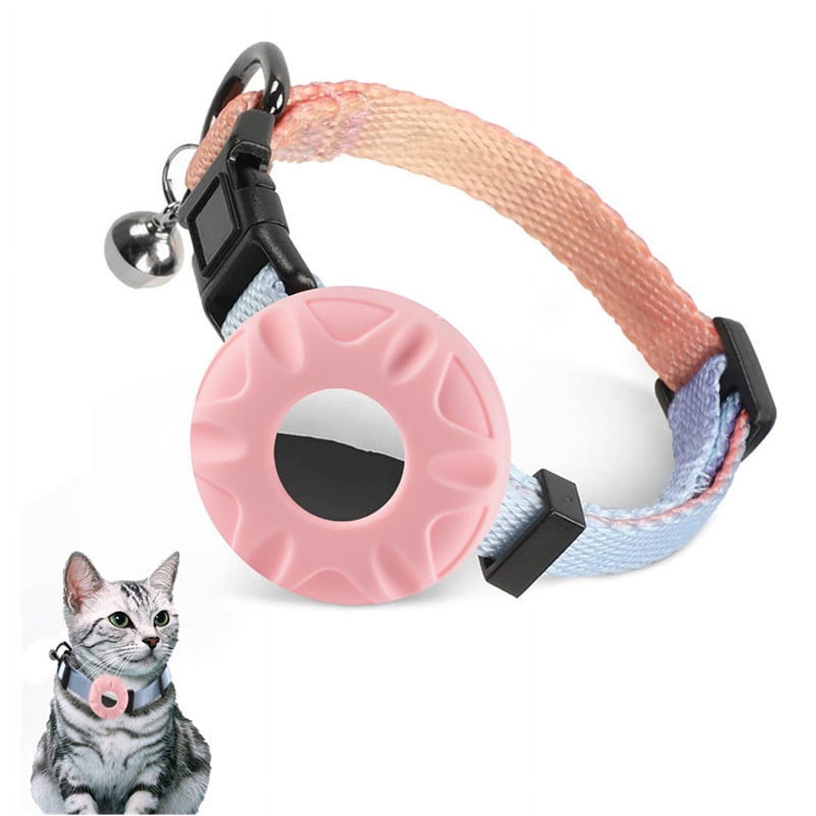Ofocase Air tag Cat Collar with Bell and Safely Buckle, Kitten Collar ...