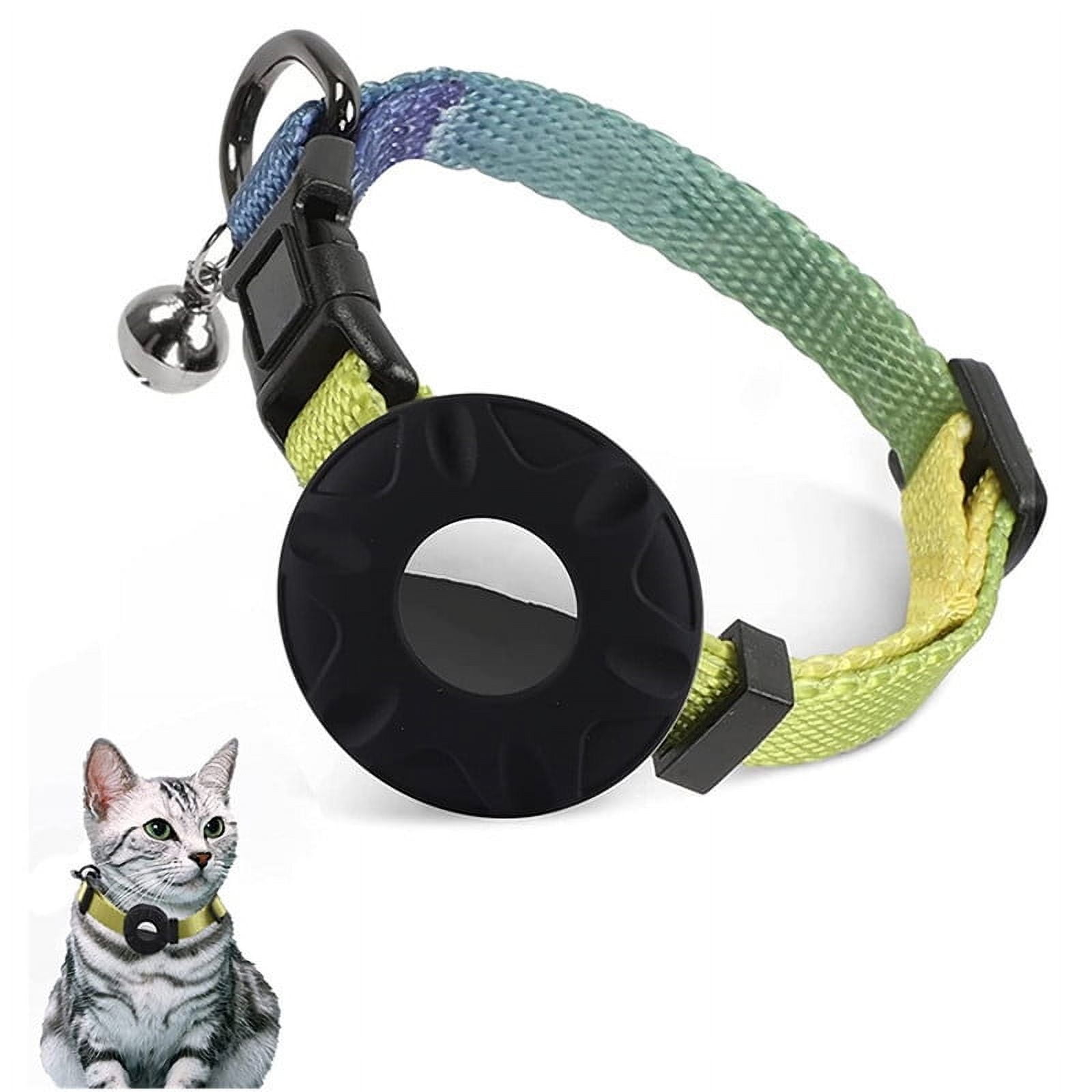 Ofocase Air tag Cat Collar with Bell and Safely Buckle, Kitten Collar ...