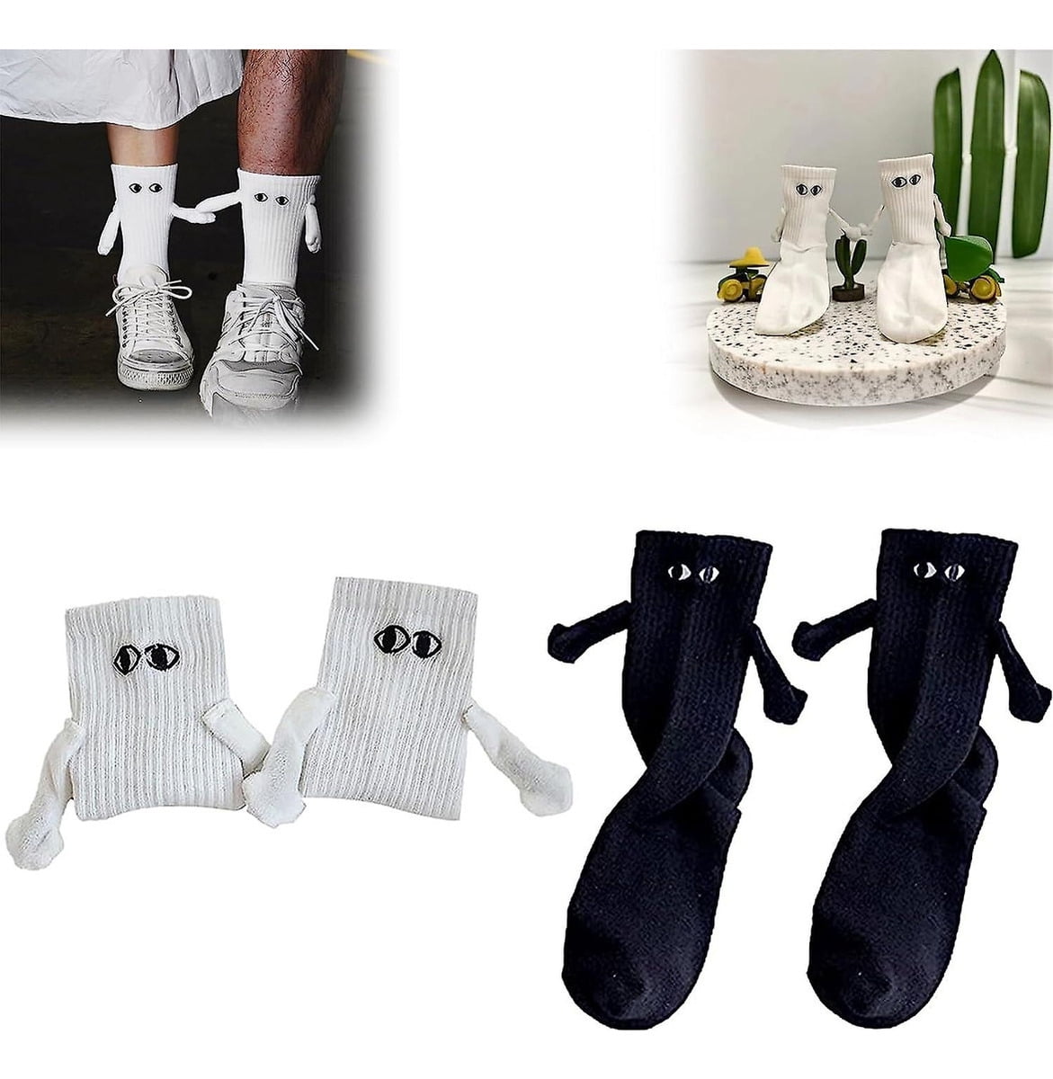 Ofocase Magnetic Suction Couple Socks, Couple Holding Hands Socks Funny ...