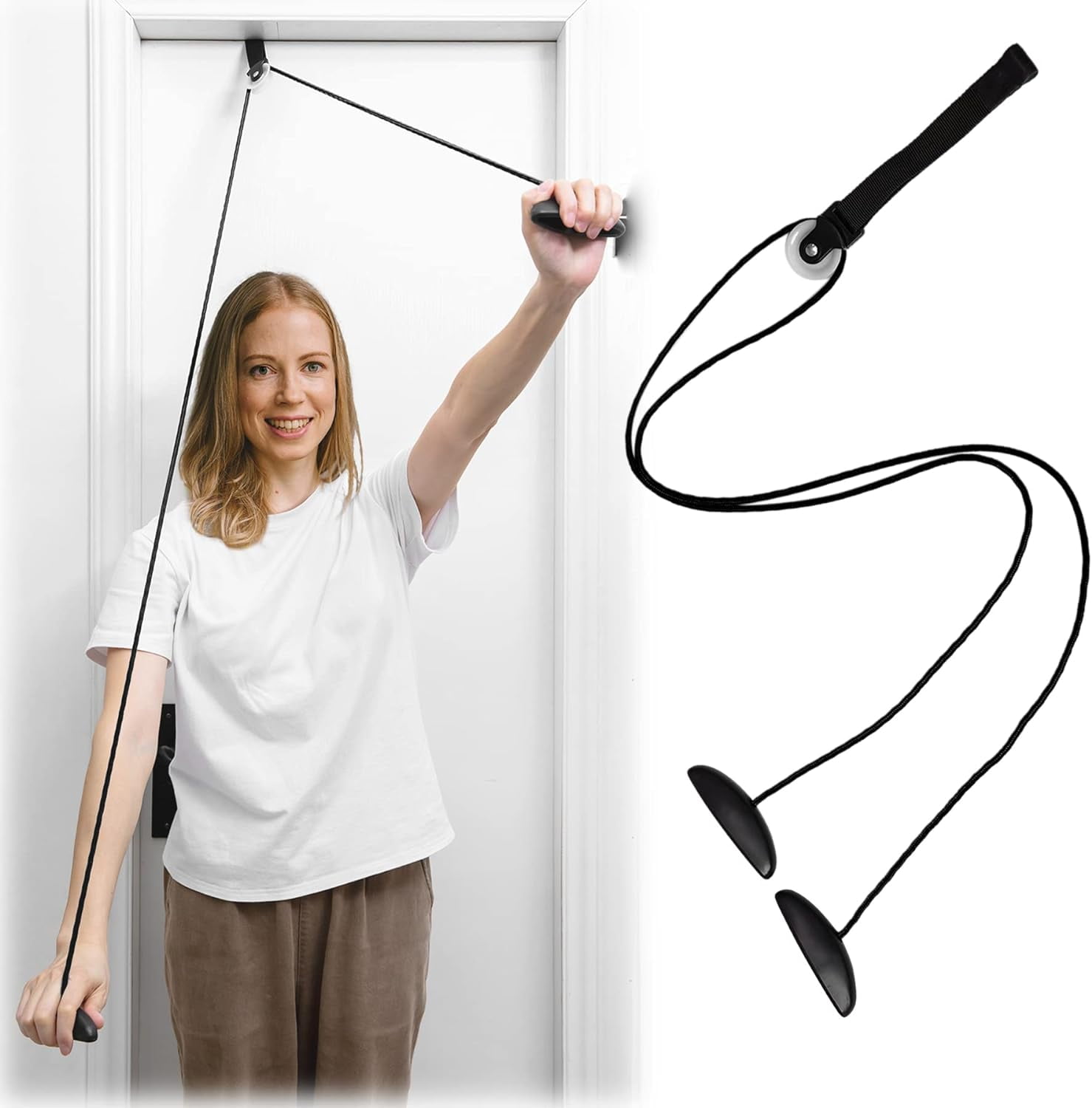 Ofocase Shoulder Pulley Over The Door Physical Therapy System, Exercise ...