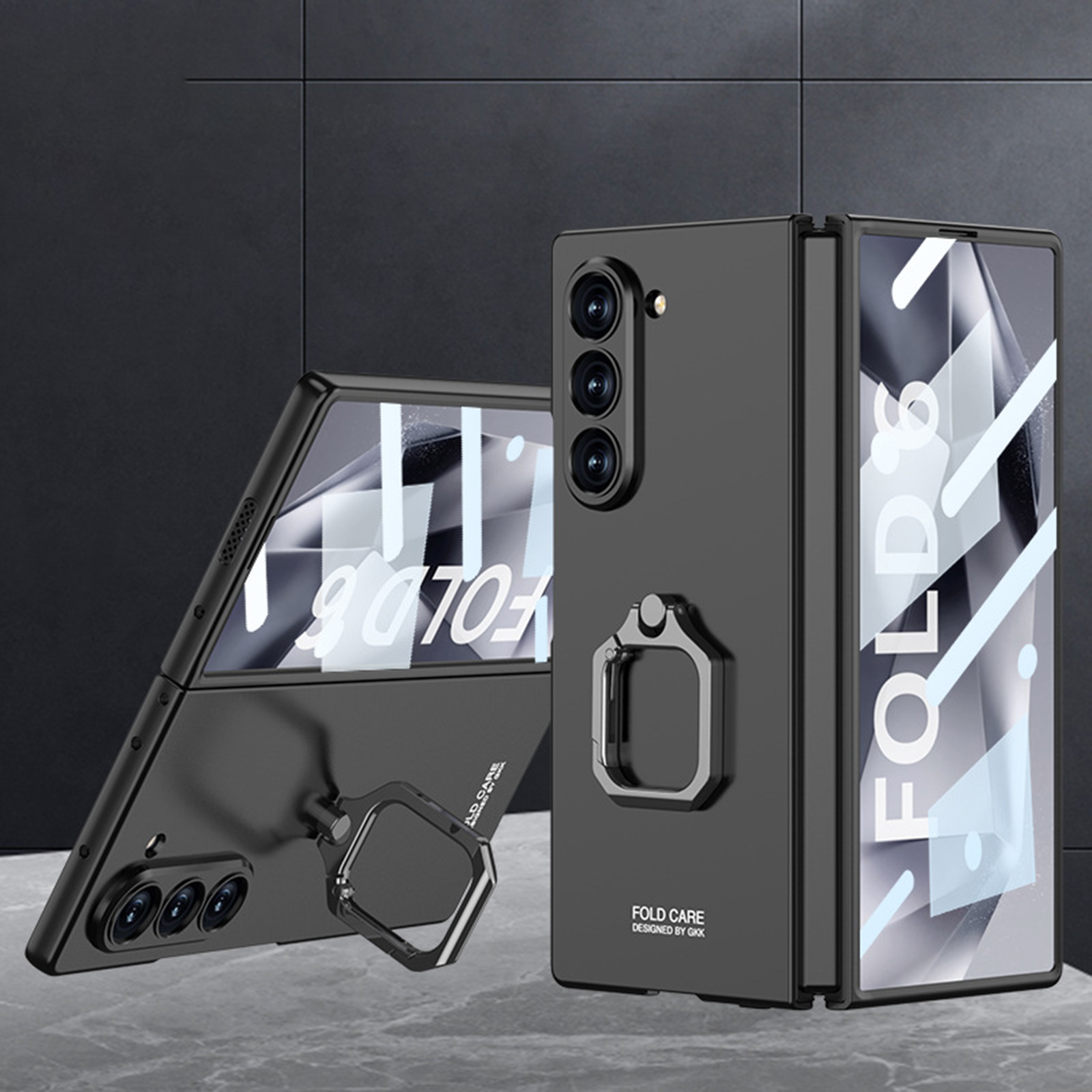 Ofocase for Samsung Galaxy Z Fold 6 Case with Ring Kickstand 360°Rotate ...