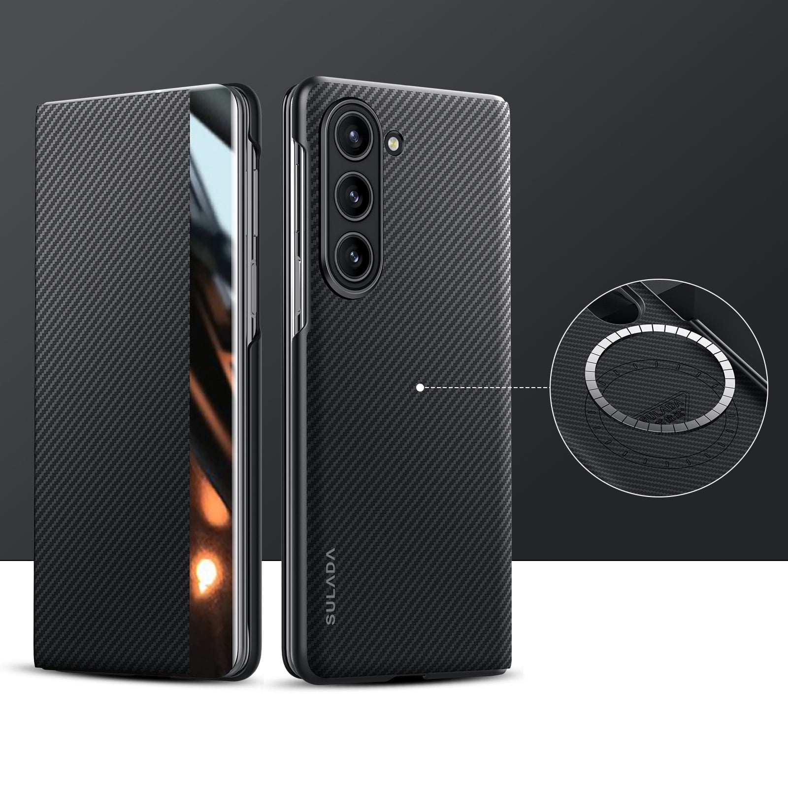 Ofocase for Samsung Galaxy Z Fold 6 Magnetic Case Built-in Card Slot ...