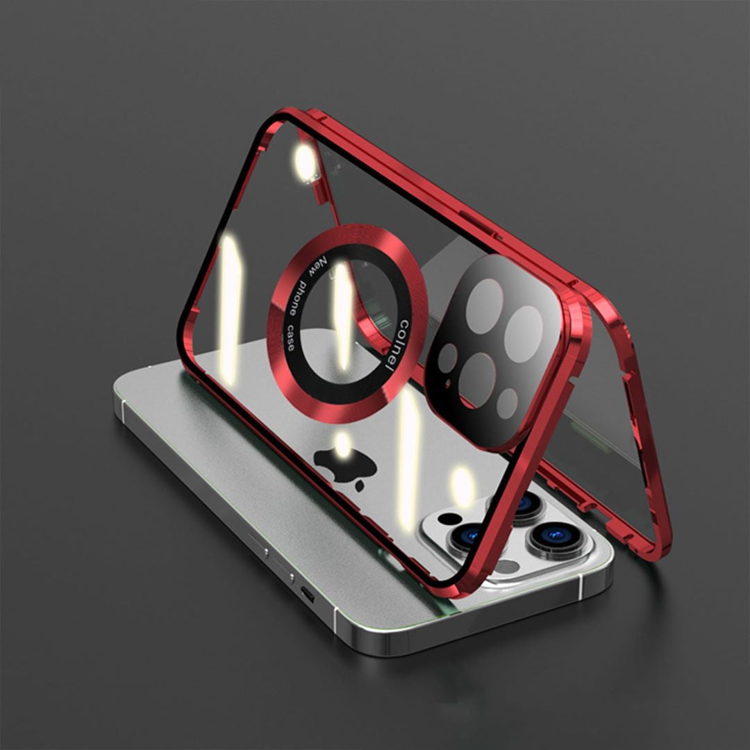 Ofocase for iPhone 15 Clear Magnetic Magsafe Case Tempered Glass Double ...