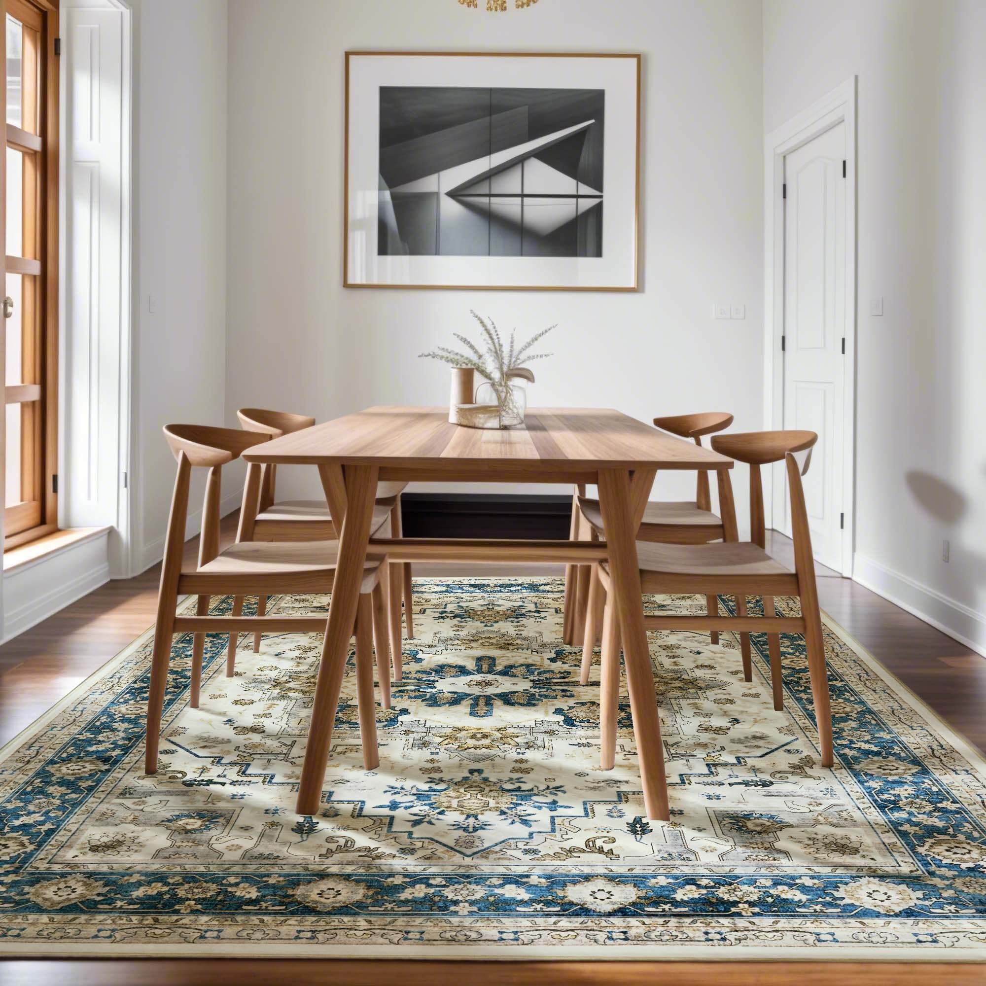 Ofoor Area Rugs for Living Room 5'x7' Washable Rugs Retro Large Area ...